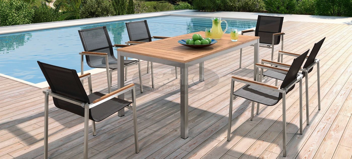 Line SET, color: INOX/anthracite/wood